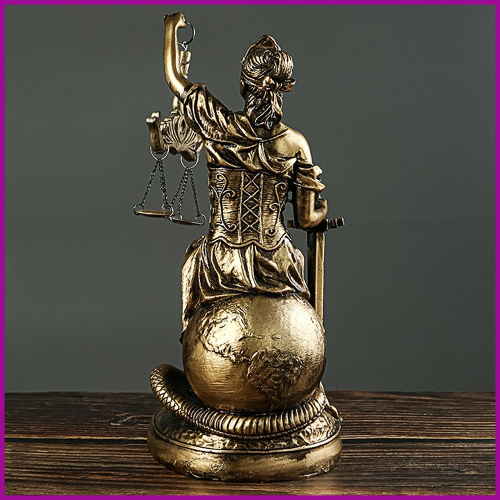 Lady Justice Figurine Sitting Blind Goddess of Justice Resin Figurine ...