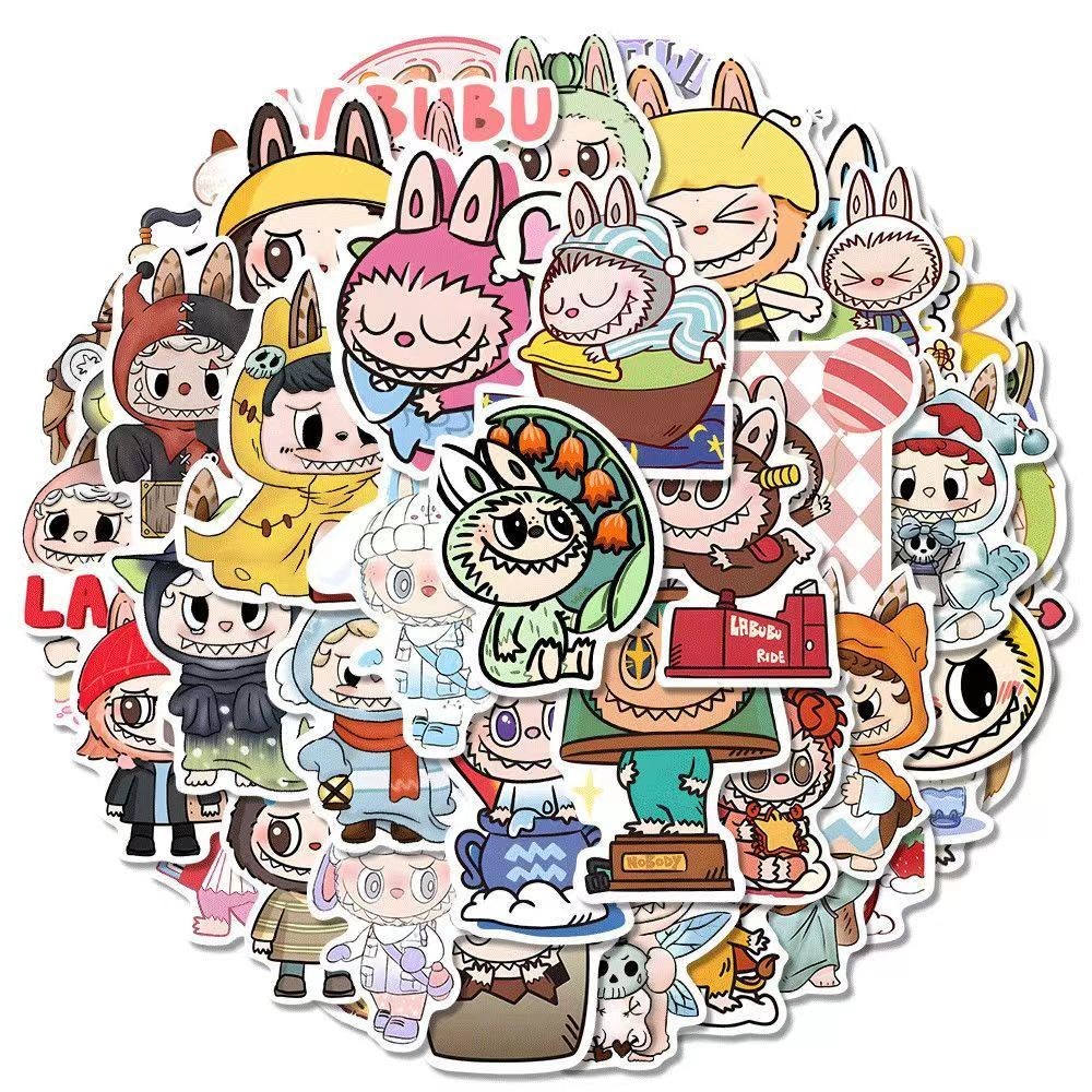 Ready Stock Free Shipping Cartoon Cute Labubu Labu Sticker Two ...