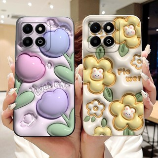 For Honor X6b Casing 2024 Popular Flower Avocado Soft Silicone Anti ...