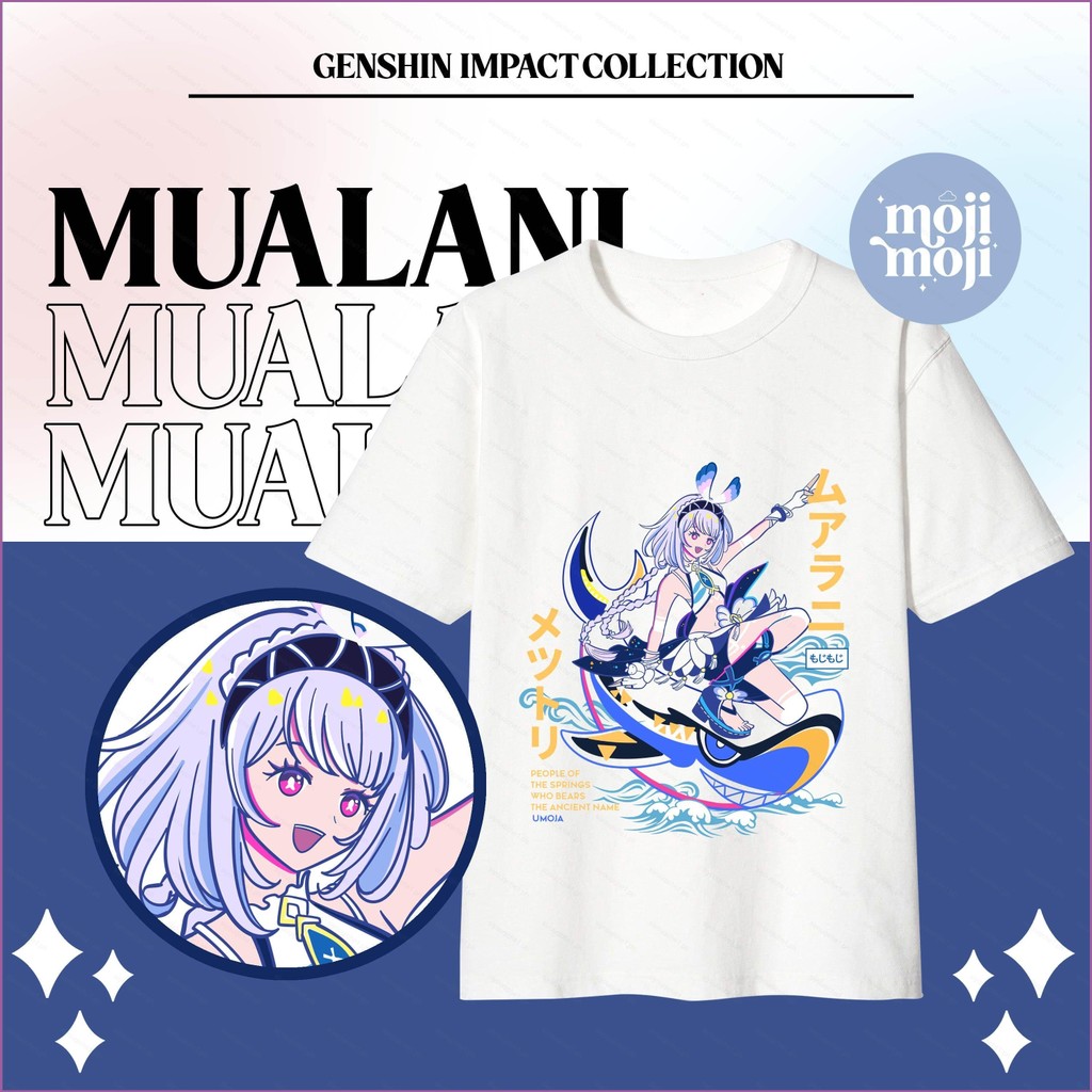 【SY1】 Genshin Impact MUALANI T-shirt Gift for Gamers Natlan Hydro ...