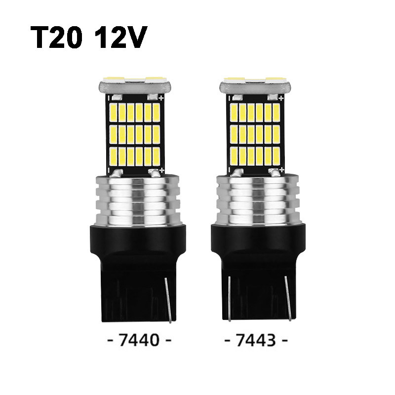 2pcs 12V T20 W21W W21/5W 4014 45Chips Led Car Light for Turn Signal ...