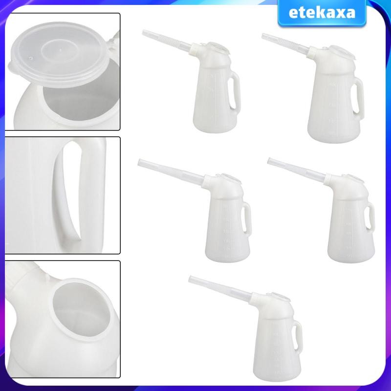 [Etekaxa] Engine Oil Dispenser Jug with Spout, Leak-Resistant Measuring ...