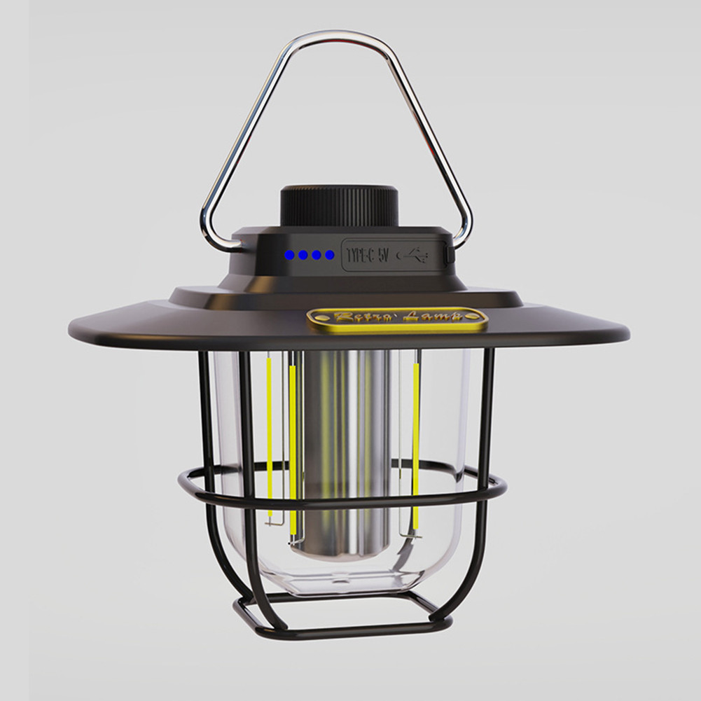【Manila Ready】4500mAh Outdoor Retro Camping Lamp Tent Lamp LED ...