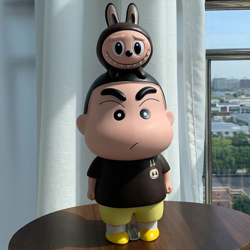 Labubu Crayon Shin-chan Peripheral Doll Cute Plush Toy Desktop ...