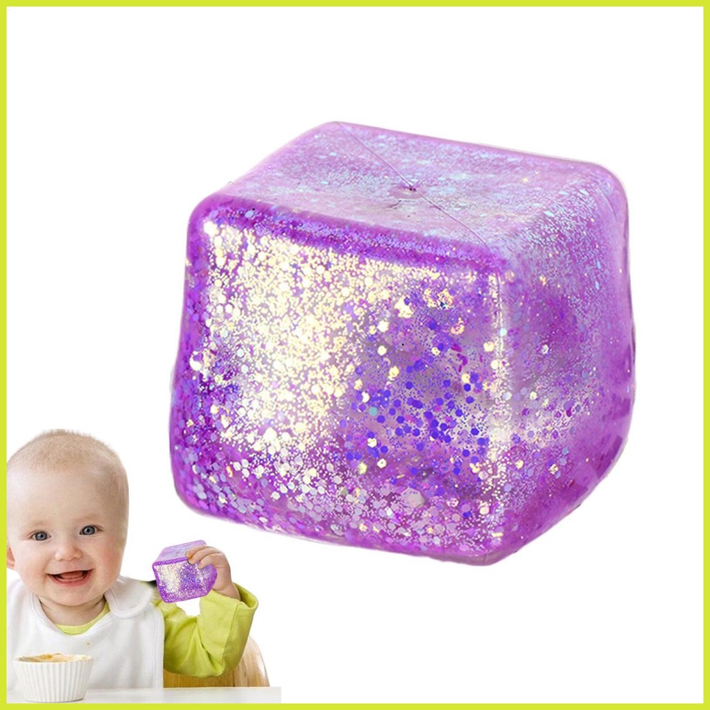 Stress Cube Large Stress Slow Rebound Sugar Ball Glitter Lightweight ...