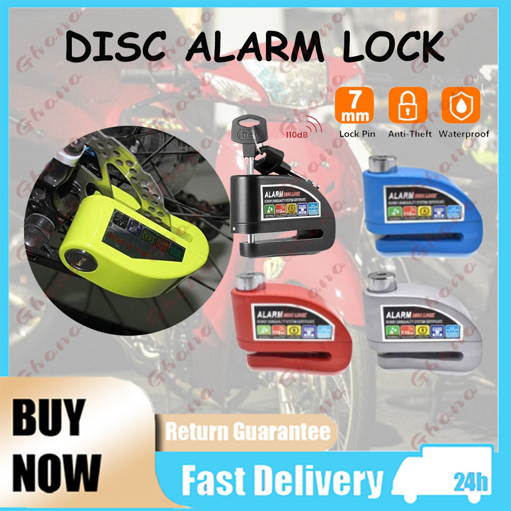 Heavy Duty Motorcycle Alarm System Rotor Disc Lock | Shopee Philippines