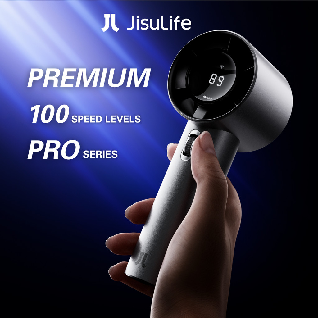 JISULIFE Handheld Fan Pro1 / Pro1S Rechargeable 100 Gear Wind Speed ...