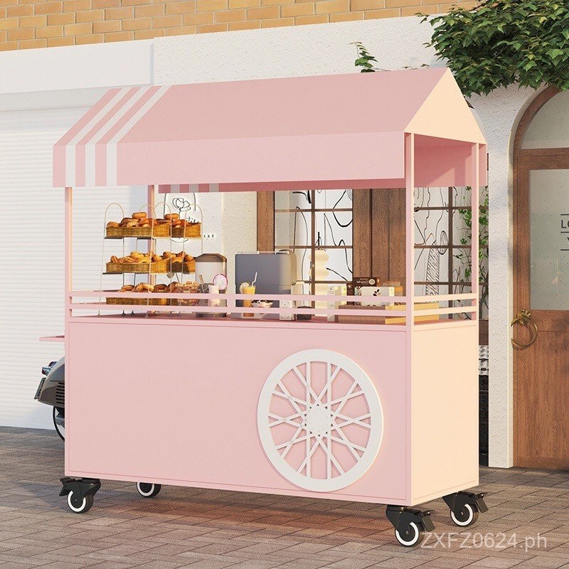 Supermarket Mobile Promotional Cart Small Trolley Display Cart Dining ...