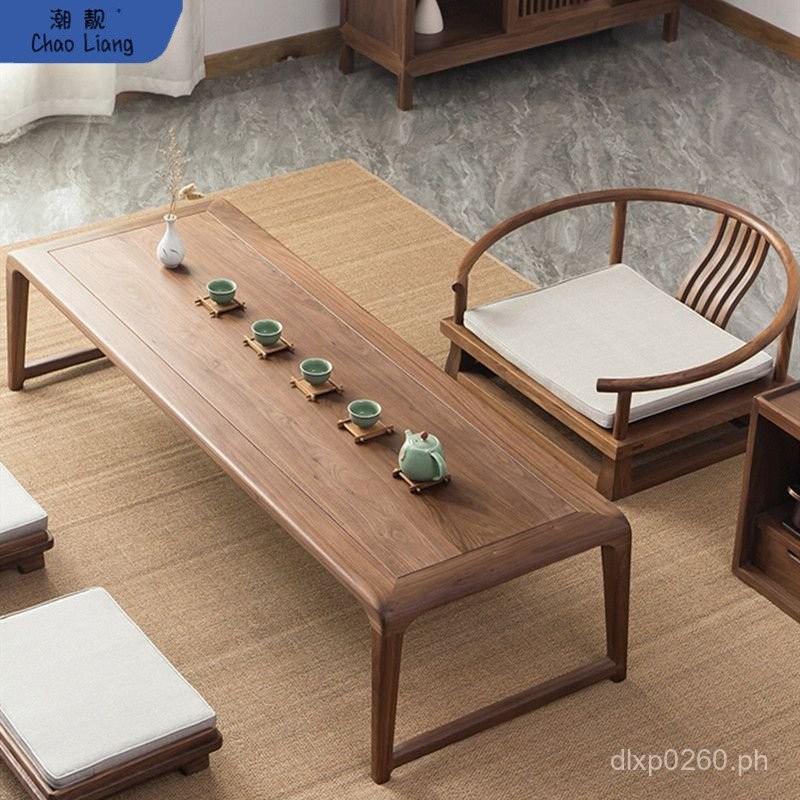 Wooden Table Japanese Style Tea Table Zen Solid Wood Kang Table Tatami ...