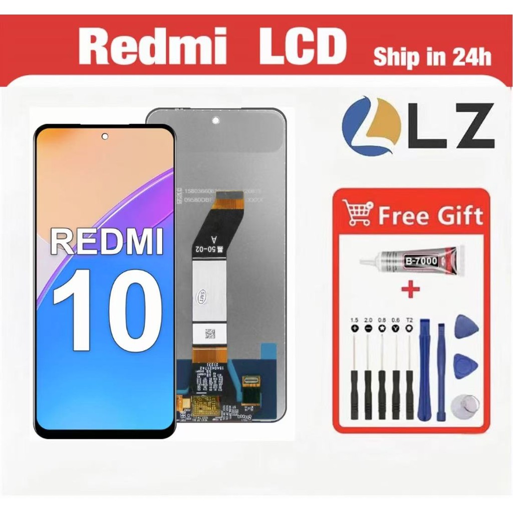 LCD Redmi 10 21061119AG DG AL Touchscreen Digitizer Frame Replacement ...