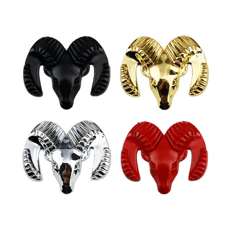 For DODGE RAM head emblem rear trunk logo 3D metal side sticker for ...