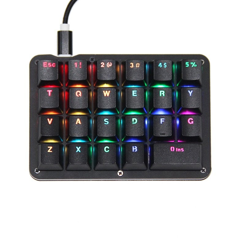 23Key Designer Keyboard One-Handed Keyboard Macro Keyboard Programmable Custom Keyboard R GB ...