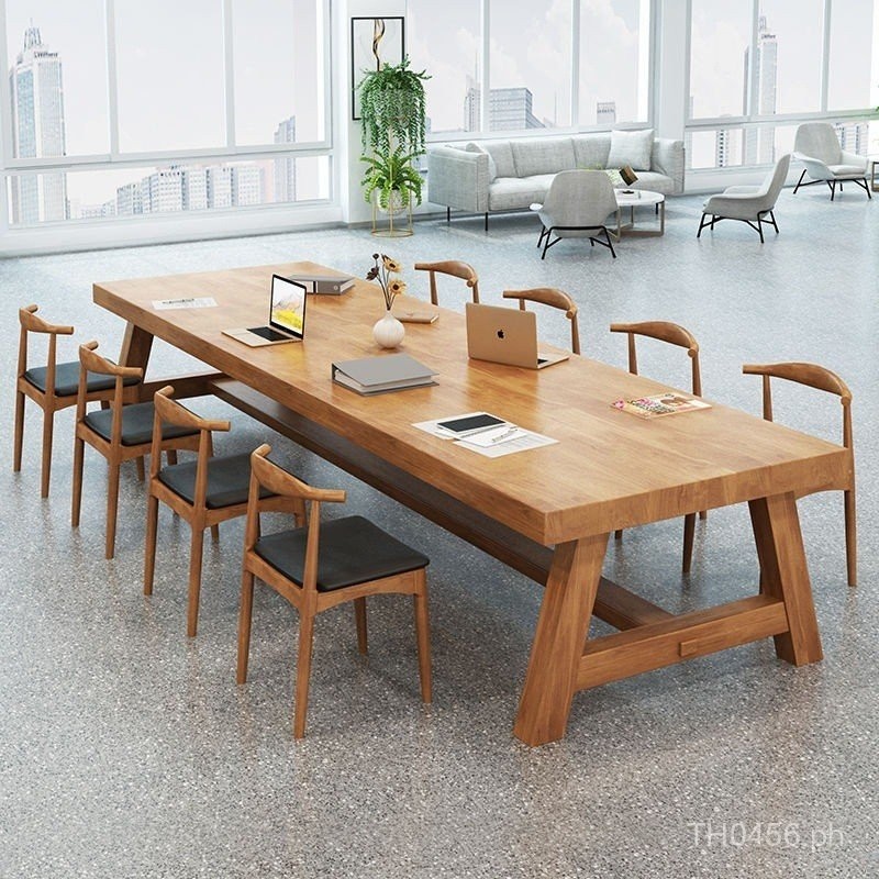 Solid Wood Xinda Large Table Long Home Use Negotiation Table European ...