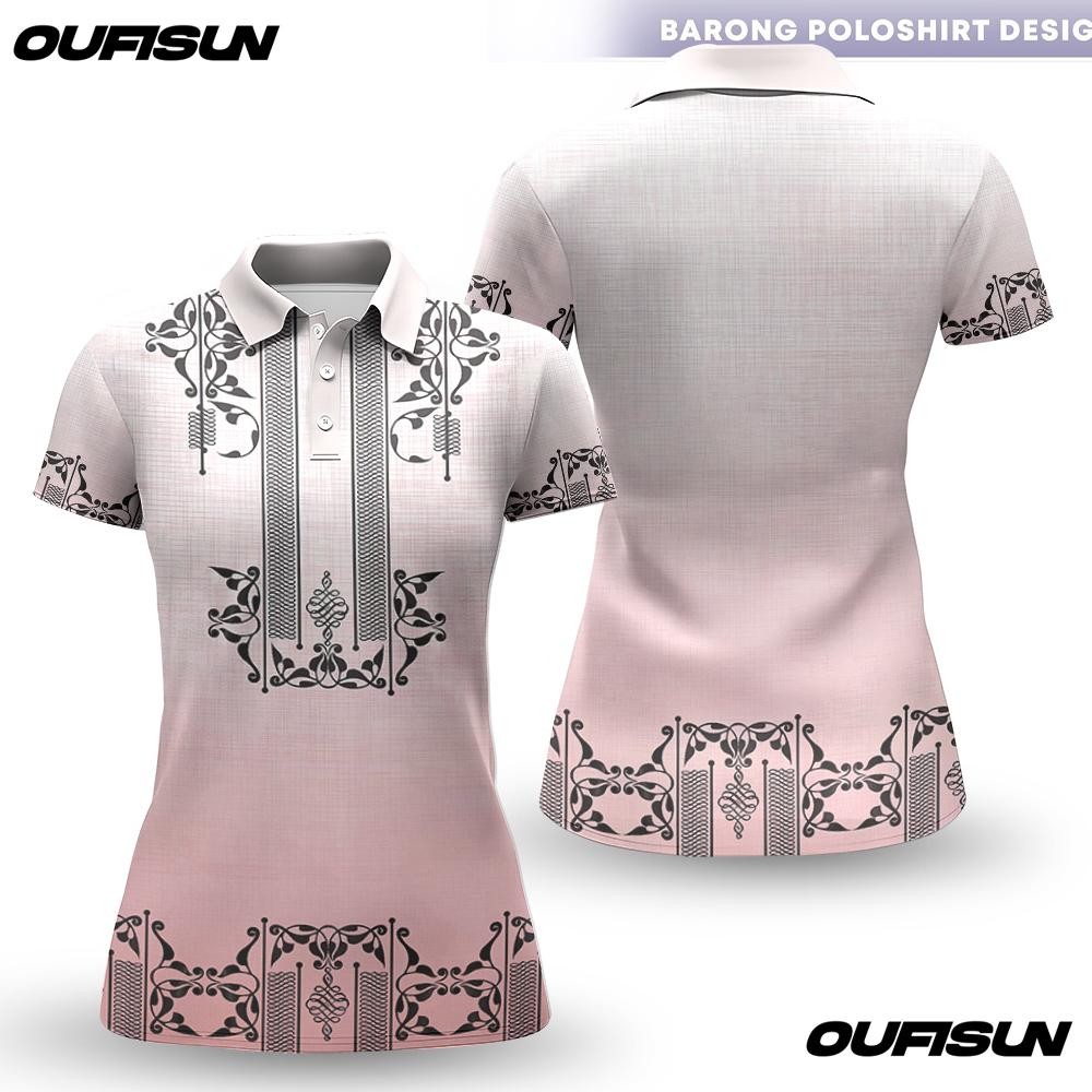 Asean Attire Polo Shirts For Women Vintage Tops Short Sleeve Philippine ...