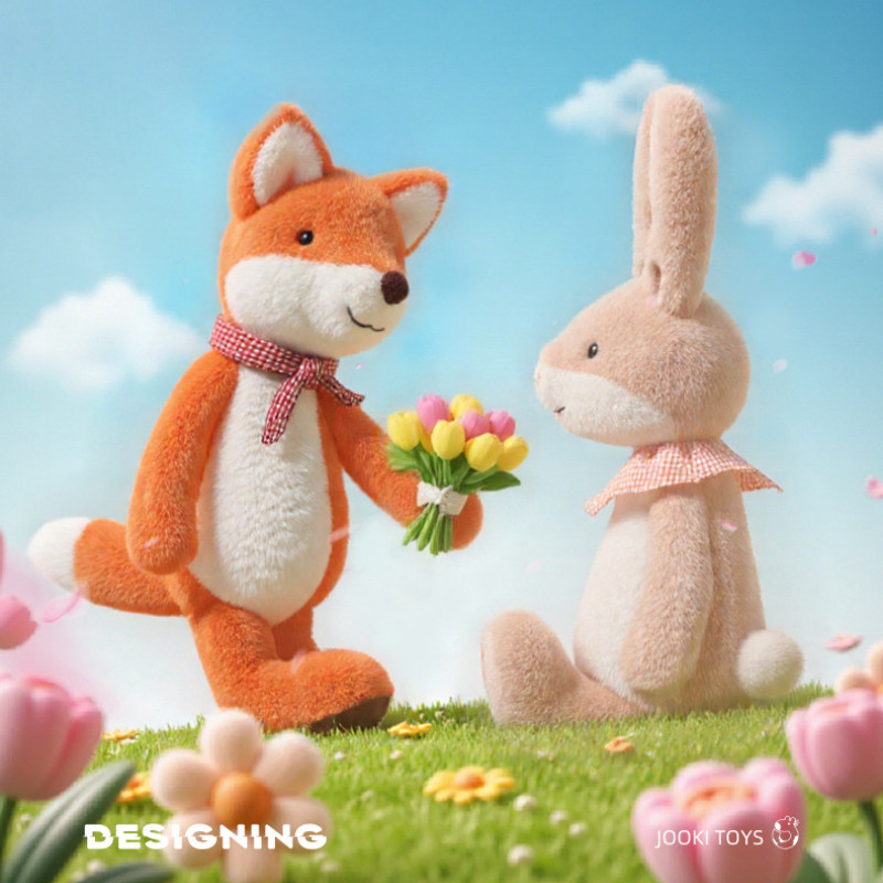 JOOKI Premium Mr. Fox & Miss Rabbit Plush Set - Limited Edition Stuffed ...