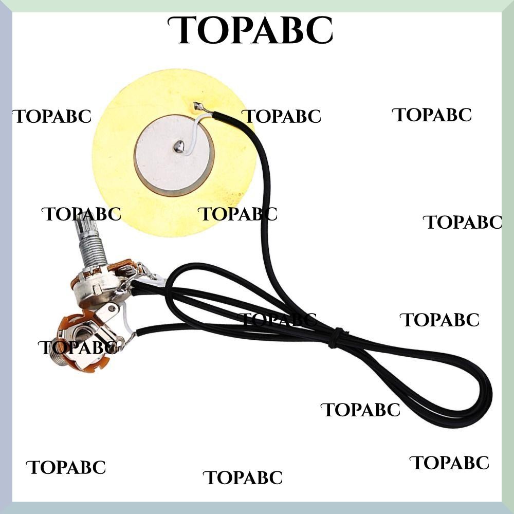 TOPABC Piezo Pickup Transducer, 50mm 6.35mm Output Jack Prewired ...