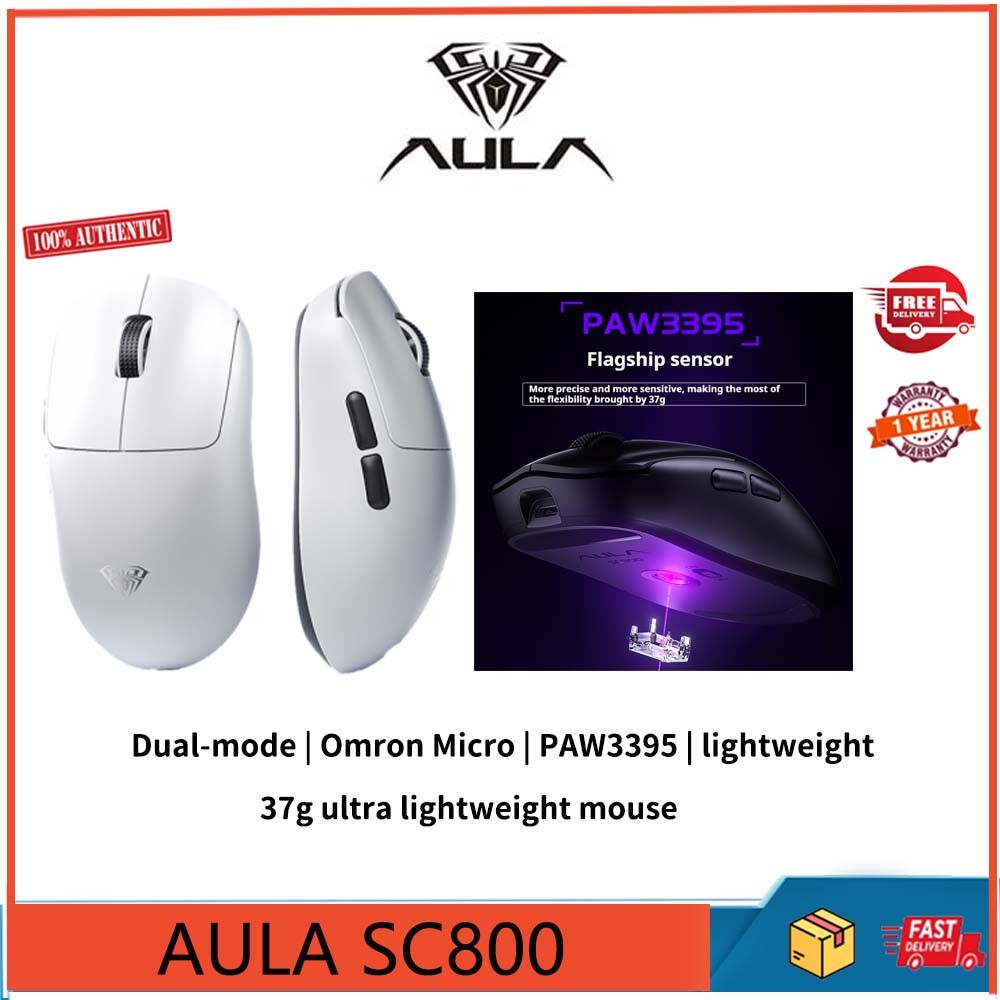 AULA SC800 dual-mode wireless gaming mouse, PAW3395, Omron Micro, 37G ...