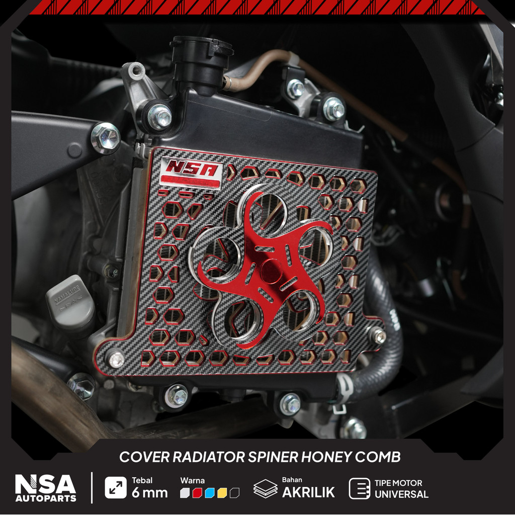 RADIATOR COVER SPINER HONEY COMB CARBON SERIES RADIATOR COVER VARIO ...