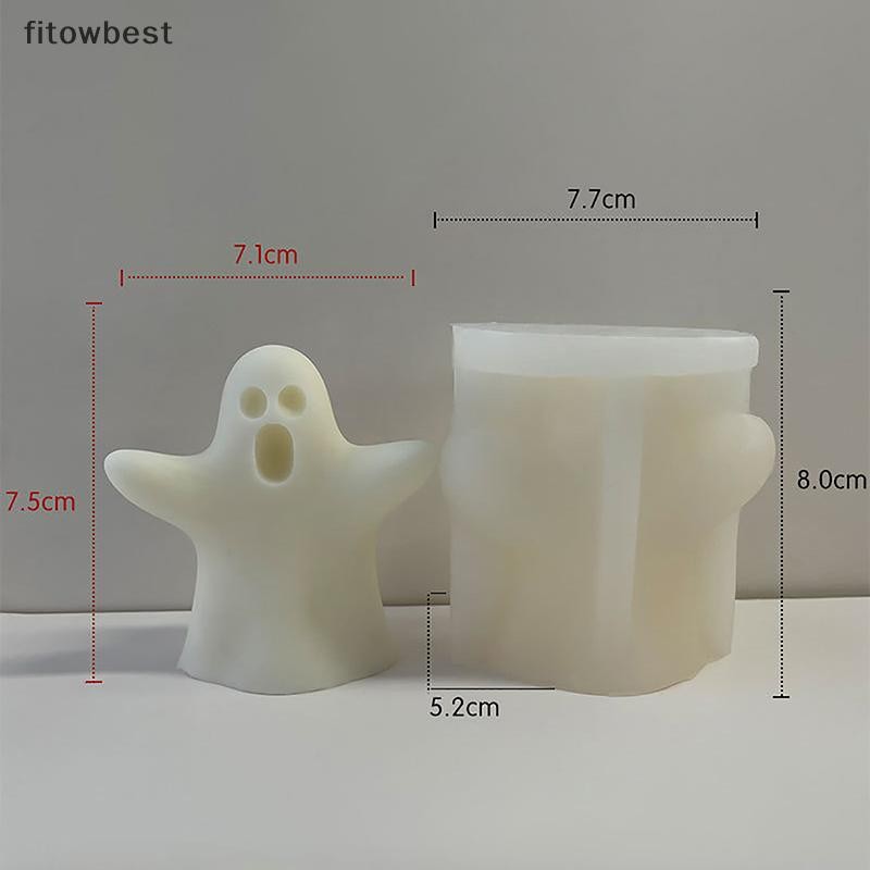 Fbph Halloween DIY Funny Ghost Silicone Mold Ghost Face Puppet Handmade ...
