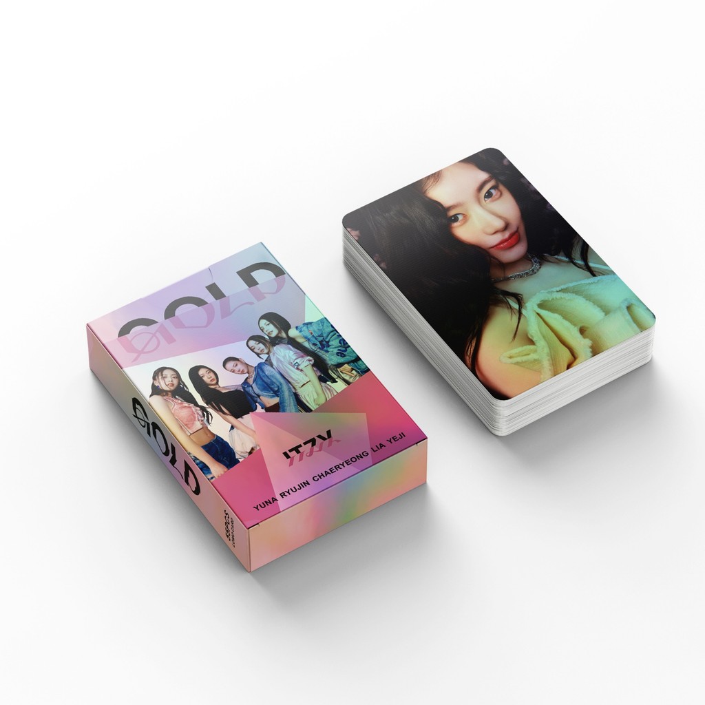 50-55pcs ITZY GOLD Hologram Laser LOMO cards BEST FRIENDS FOREVER ...