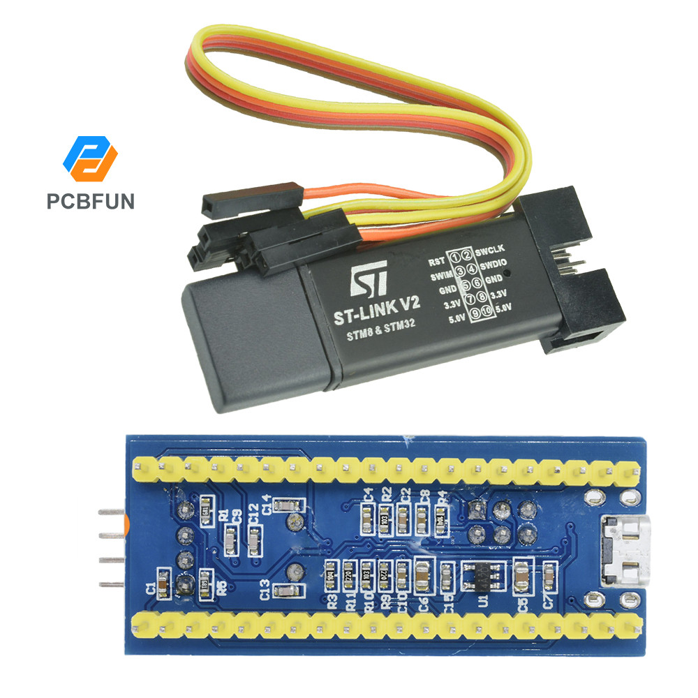 Pcbfun STM32F103C8T6 Development Board Module ST-Link V2 Programming Unit Mini STM8 STM32 ...