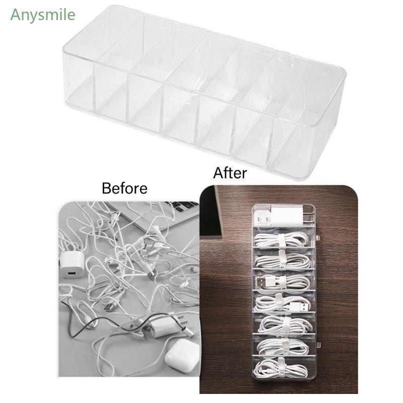 ANYS Cable Management Box with 8 Compartments Cable Organiser ...