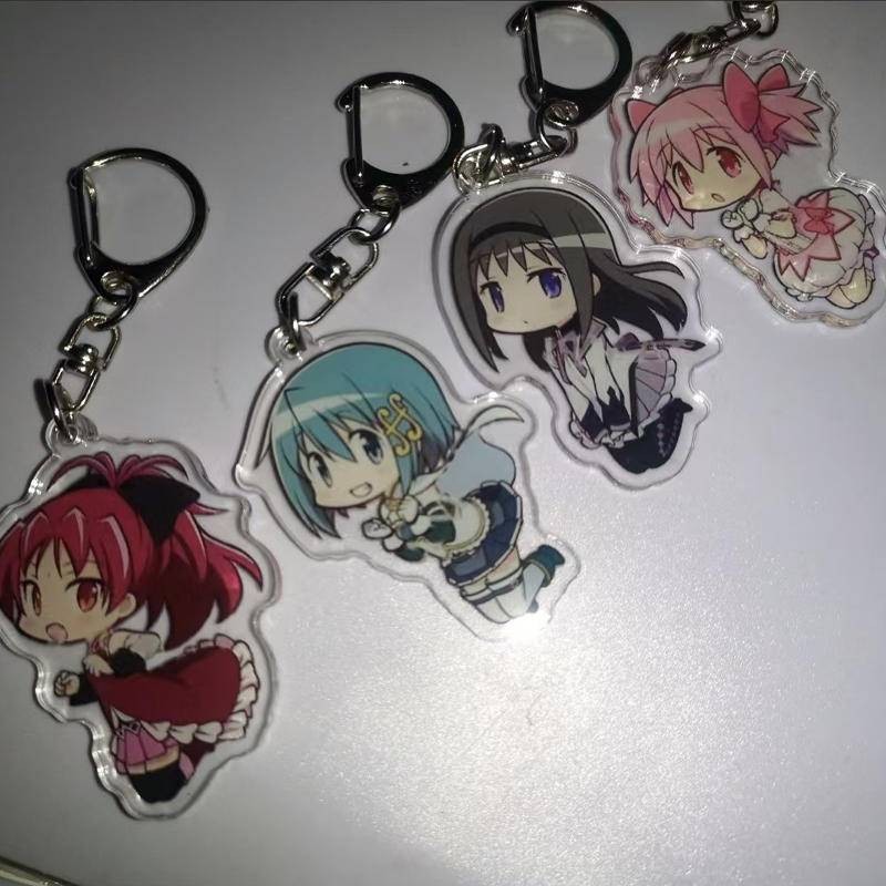 Anime Puella Magi Madoka Magica Key Chains Two-sided Keychain Kaname ...