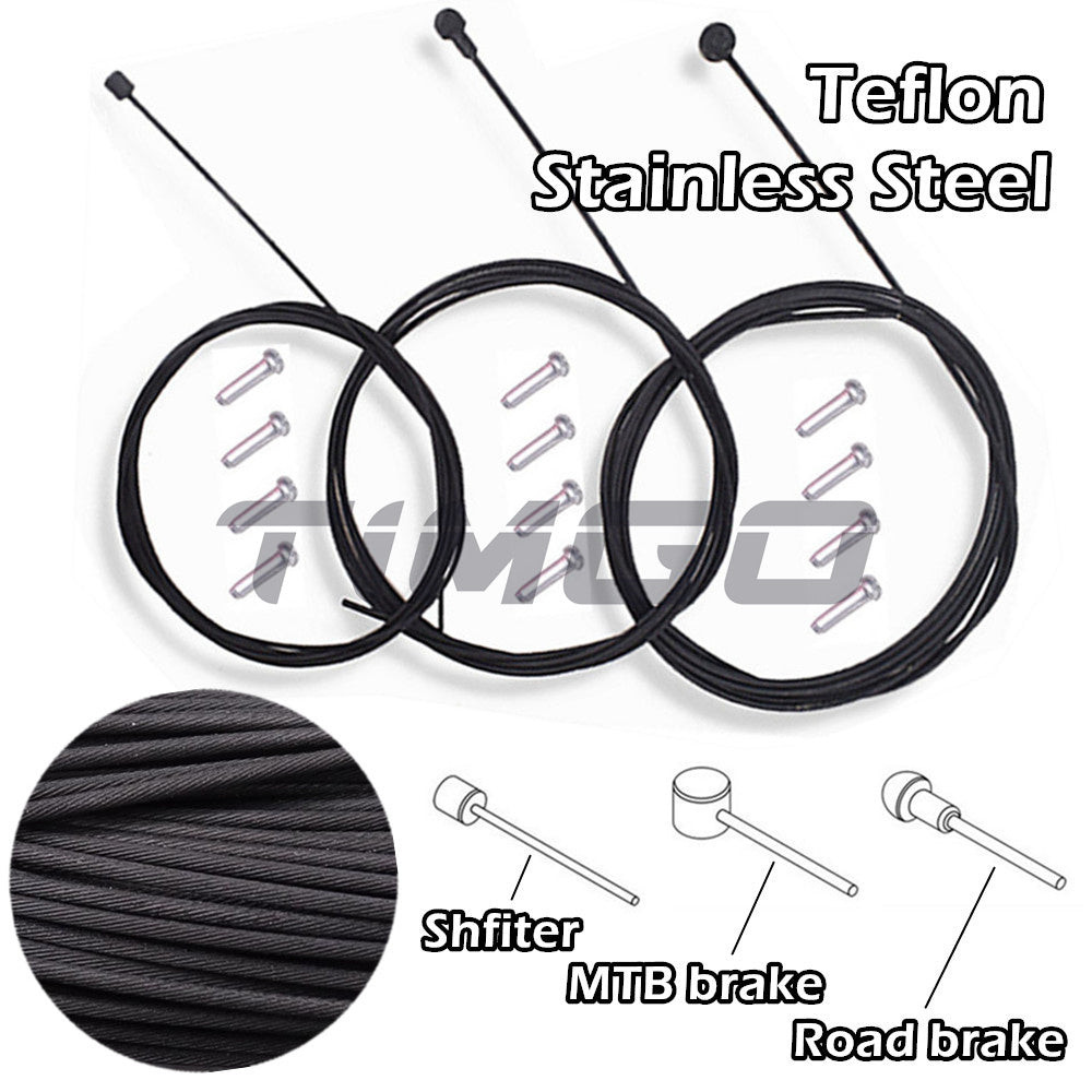 2PCS Teflon Stainless Steel MTB Mountain Road Bike Gear Shift ...
