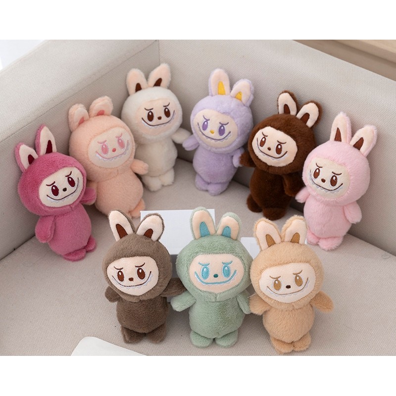 Labubu Plush Stuffed Doll, Fluffy Soft POP MART Key Chain, Cute Comfy ...