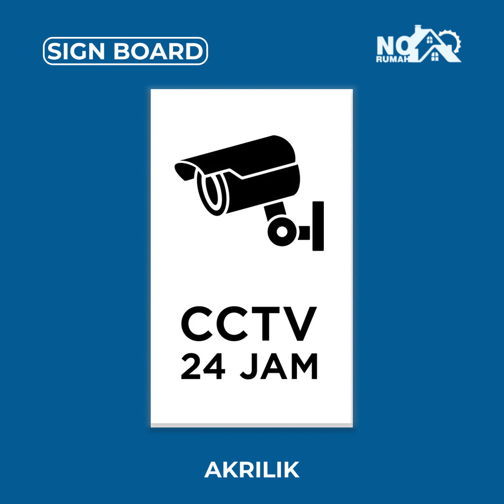 24 Hour CCTV Sign Acrylic Warning Board Acrylic Signage for ...