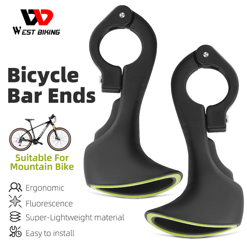 WEST BIKING Bicycle Bar Ends Super-Lightweight Material Bar Ends Bike ...