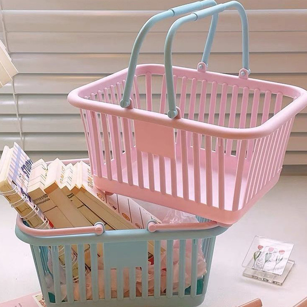 Shopping Basket Kids Grocery Basket with Handles Small Retail Shopping ...