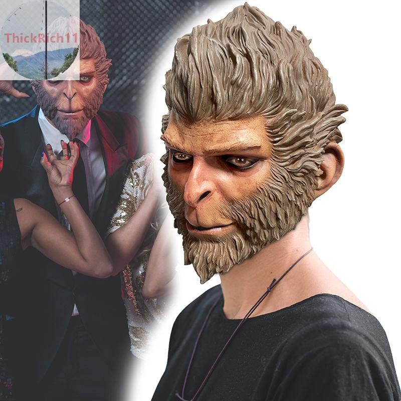 ThickRich Black Wukong Cosplay Halloween Costume Goku Headgear Journey ...