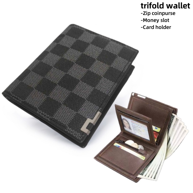 Wallet for Woman Leather Simple casual Bifold & Trifold Unisex Wallets ...