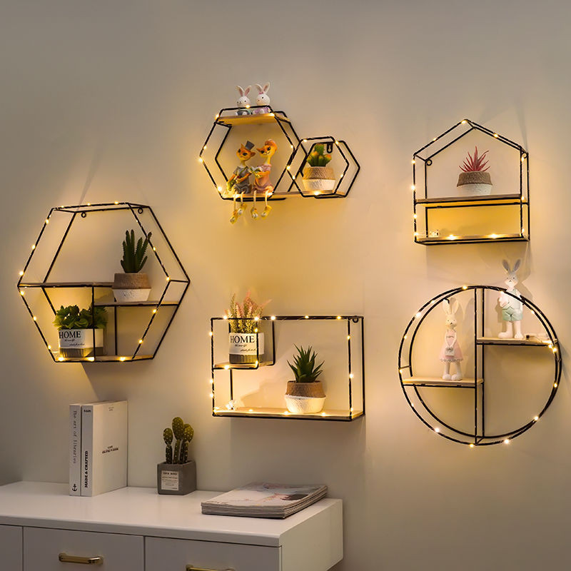 Set wall rack No punching, living room home wall decoration rack, room ...