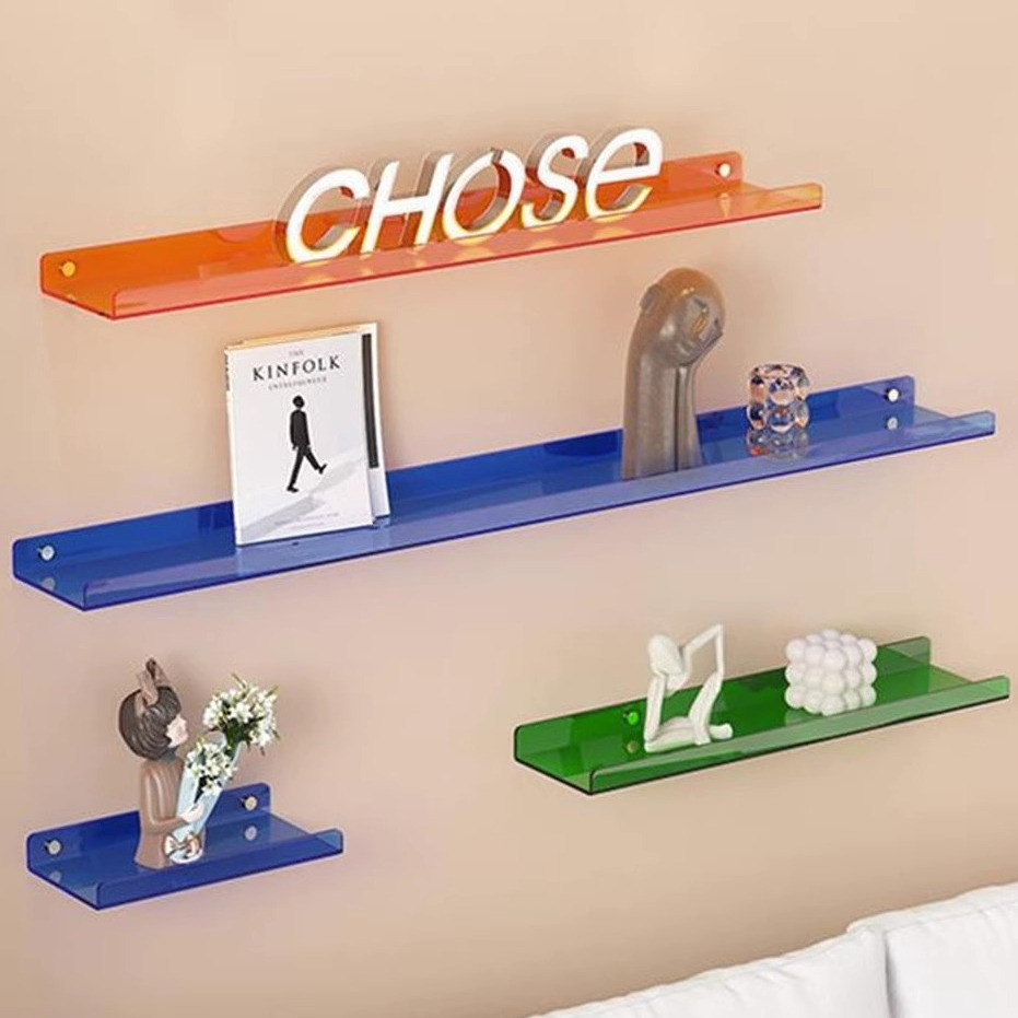 Acrylic wall rack without punching wall baffle display rack hanging ...
