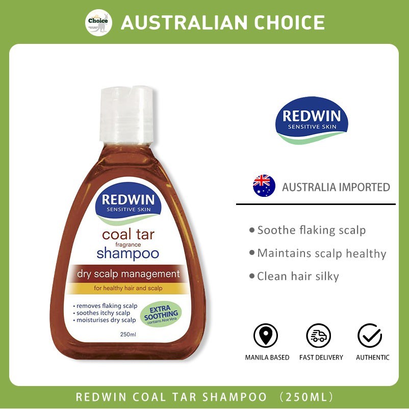 Redwin Coal Tar Shampoo 250ml - Dry Scalp Management | Shopee Philippines