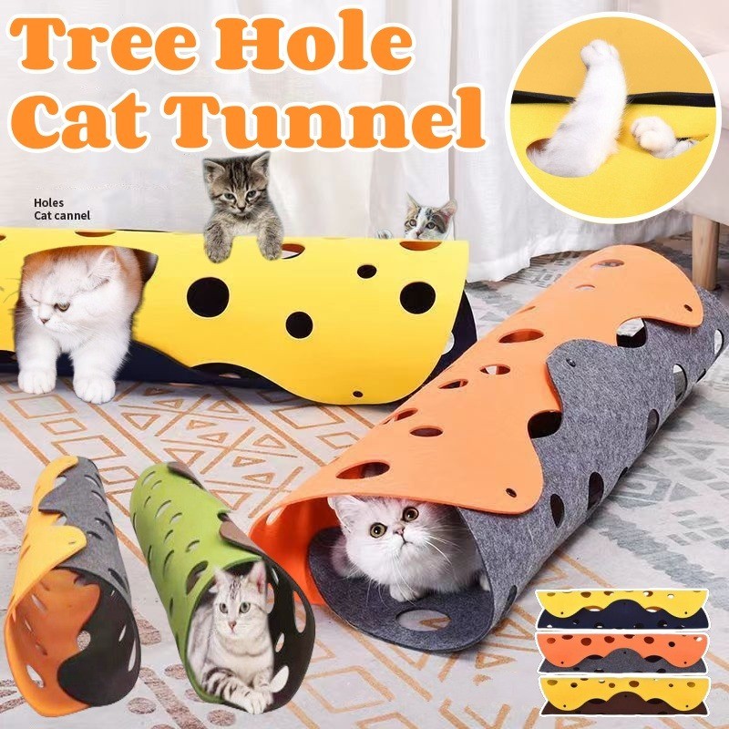 Cat Tunnels Bed Foldable Pet Tunnel Tube with Holes DIY Spliced Cats ...