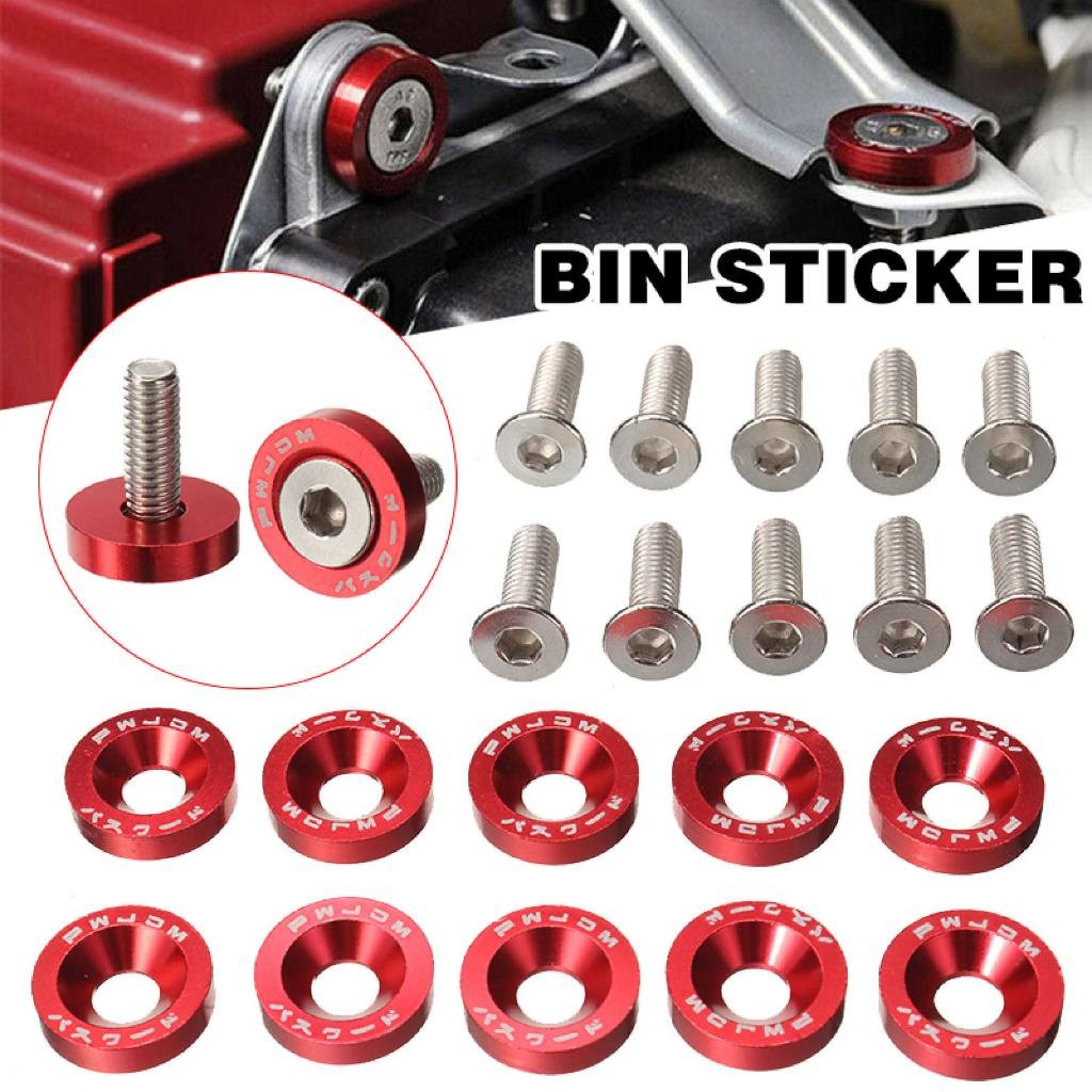 MOTEX 10pcs/Pack M6 JDM Style Fender Washers Aluminum Alloy Washers And ...
