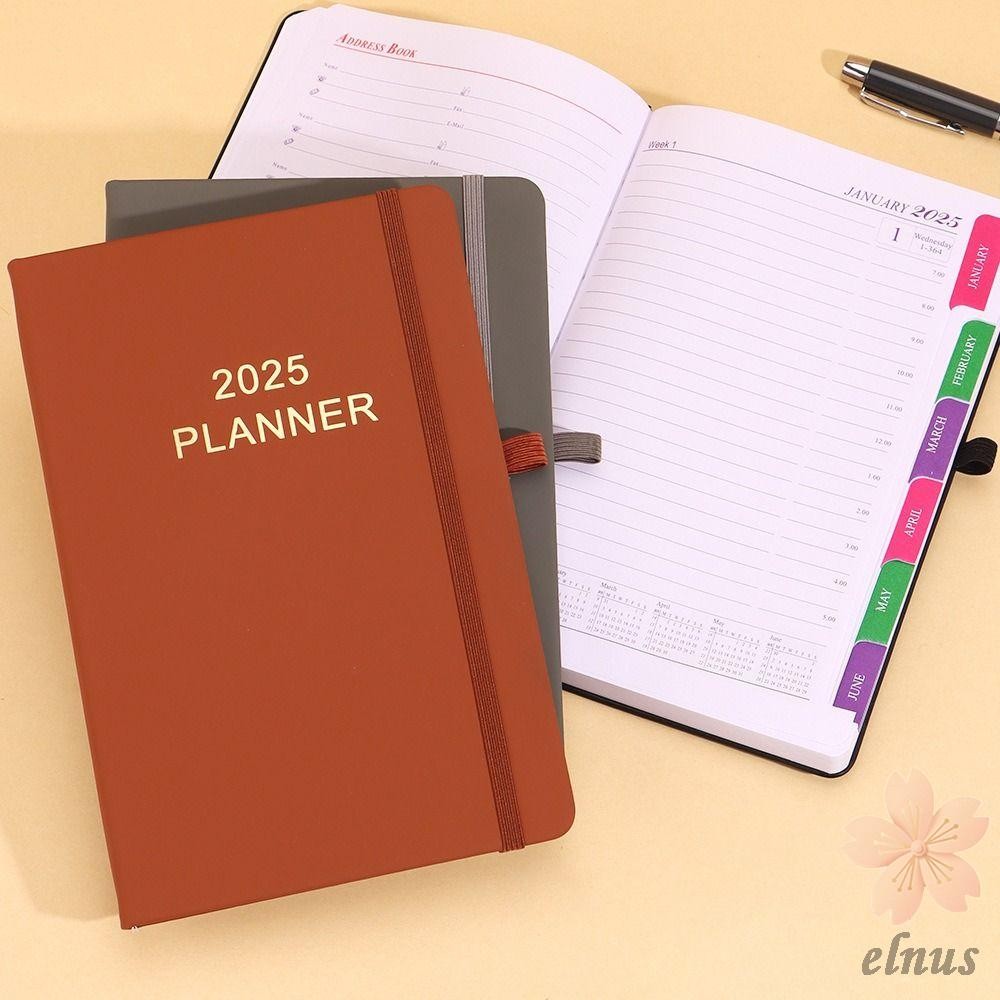 ELNUS 2025 Planner Notebook, Schedule Journal Daily Planner Reminder ...