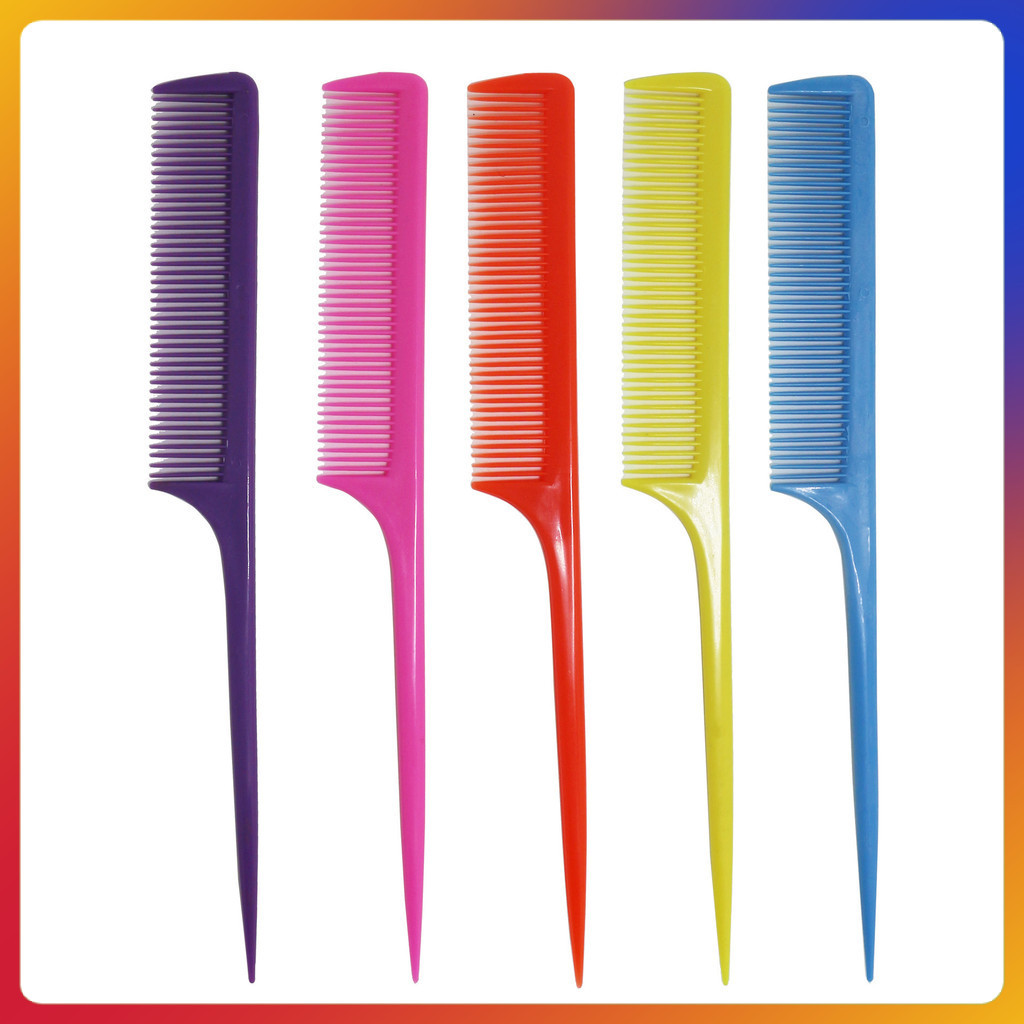 20pcs Colored Plastic Comb Suklay Highlight Comb Updo Fluff Comb Candy ...