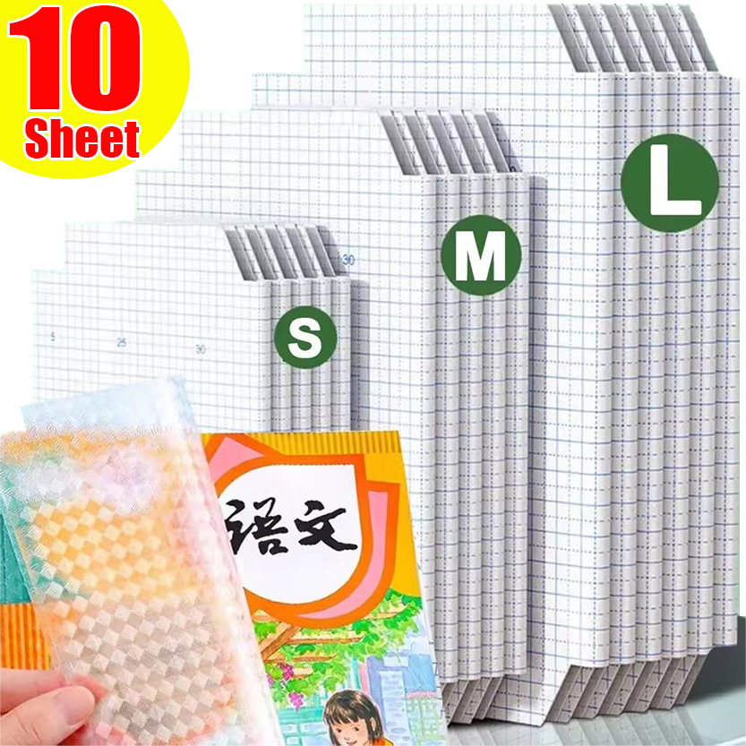 10Pcs S/M/L Self Adhesive Book Cover / Transparent Waterproof Book ...
