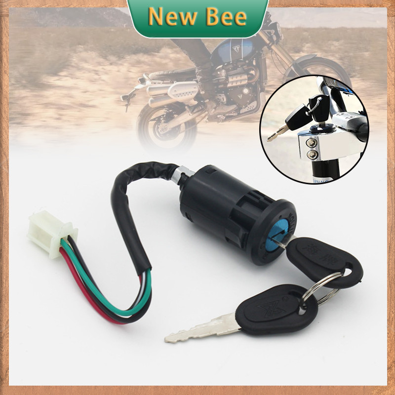 4 Wire Universal Motorcycle Ignition Key Switch for 50cc 70cc 90cc ...