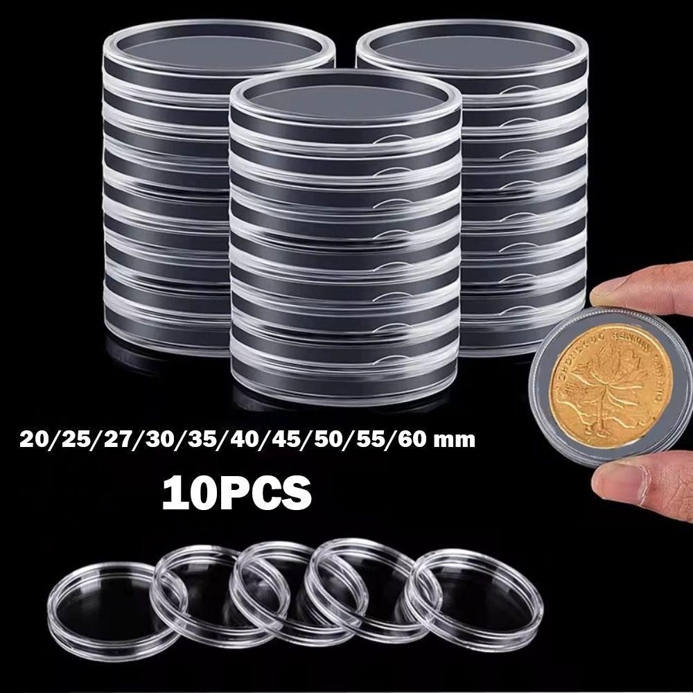 COZEE Acrylic Coin Capsule, Plastic Coinning Capsules, Storage Box ...