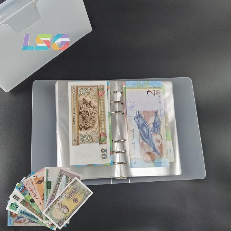 [LSG] 100 Pocket Currency Album Portable Banknotes Holder Paper Money ...