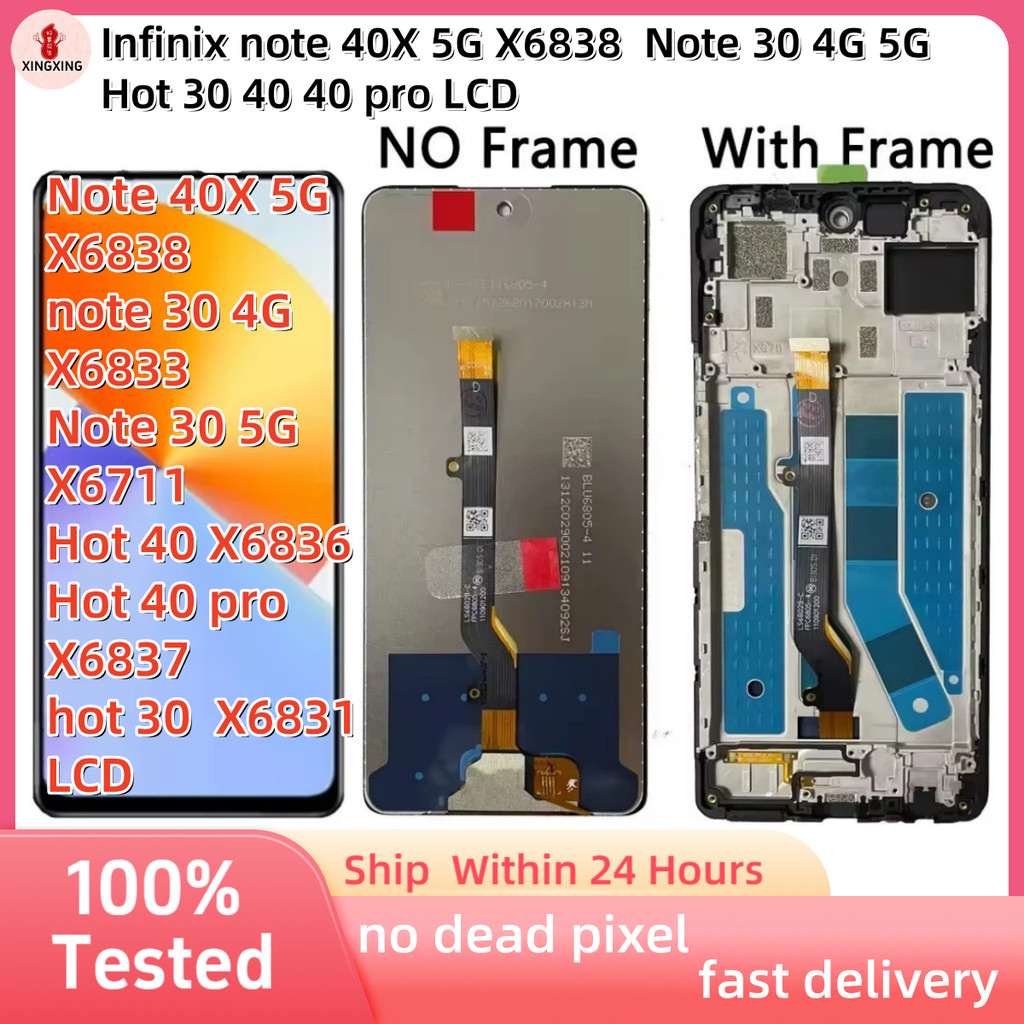 100%Tested Infinix note 40X 5G /Infinix note 30 4G 5G LCD/Infinix hot ...