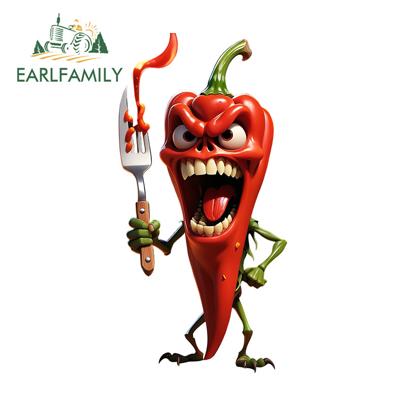 EARLFAMILY Scary Chili Funny Car Stickers Fashionable Motorcycle ...