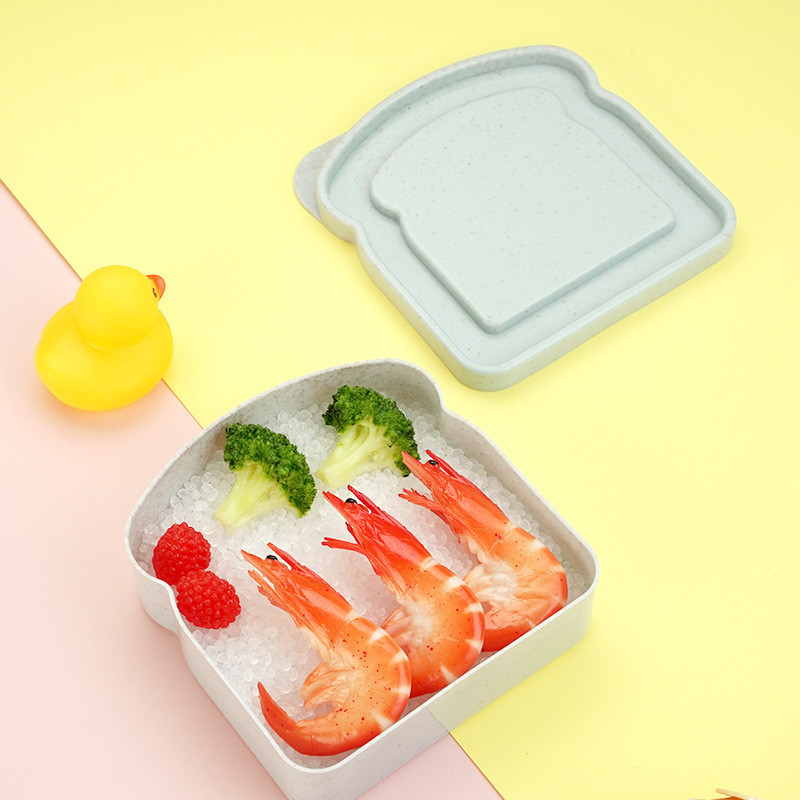 [XBoss] Wheat Straw Bread Fresh-keeping Box Student Portable Bamboo ...