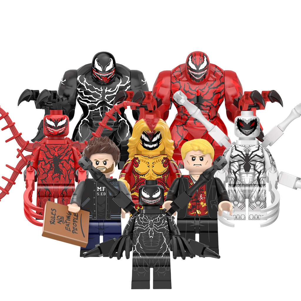 Superheroes Action Figures Cletus Kasady Eddie Brock Carnage Venom Anti-Venom Sream Building ...