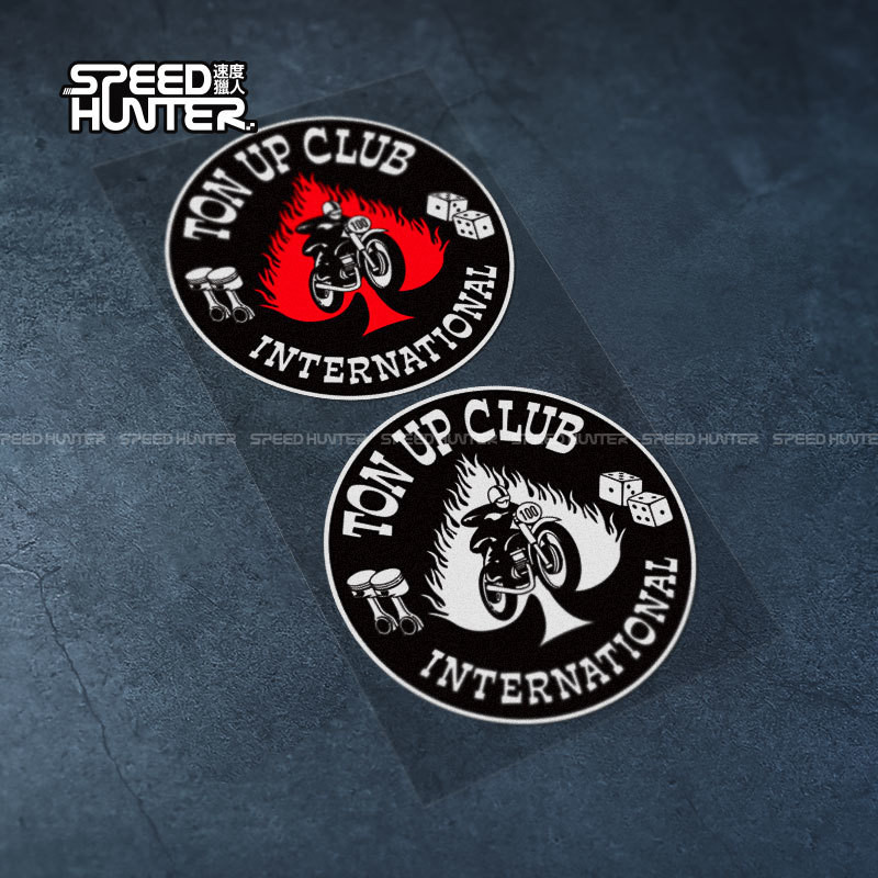 Cafe race American Retro Car Sticker ton club Motorcycle Locomotive ...